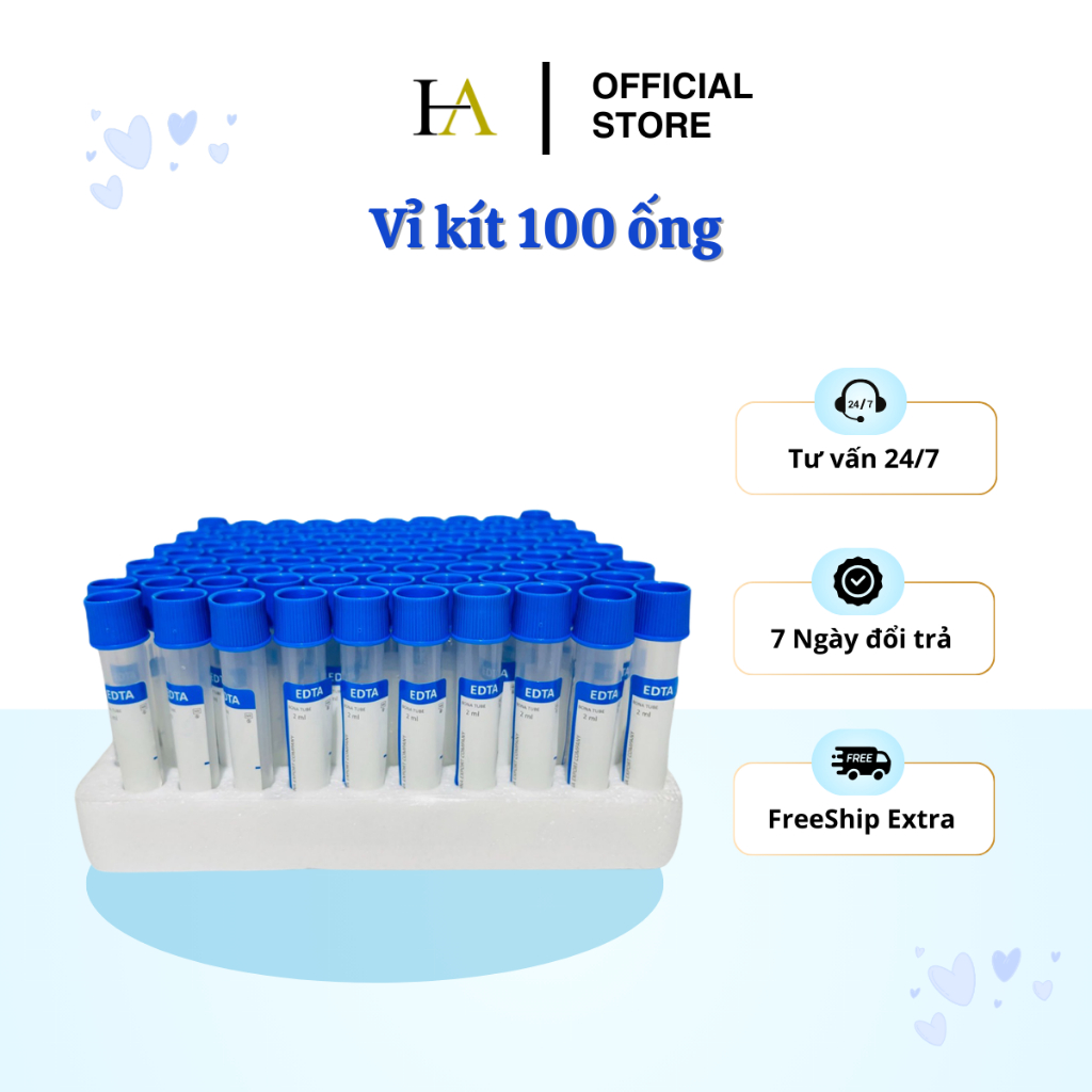 Edta Anticoagulation Plastic Test Tube with Green Cap [Box of 100 Tubes ...