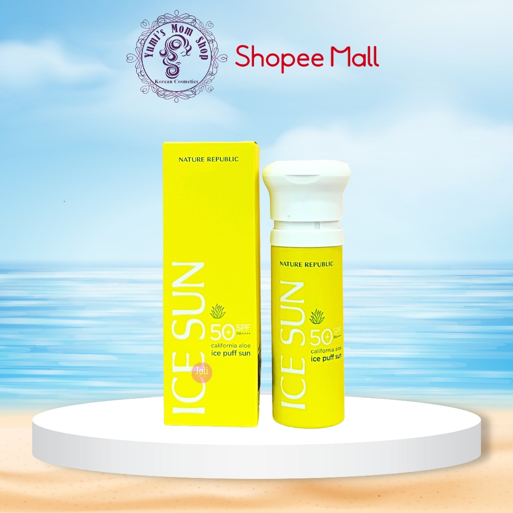 Nature Republic Ice Sun California Aloe Ice Puff Sun Sunscreen SPF50 PA ...
