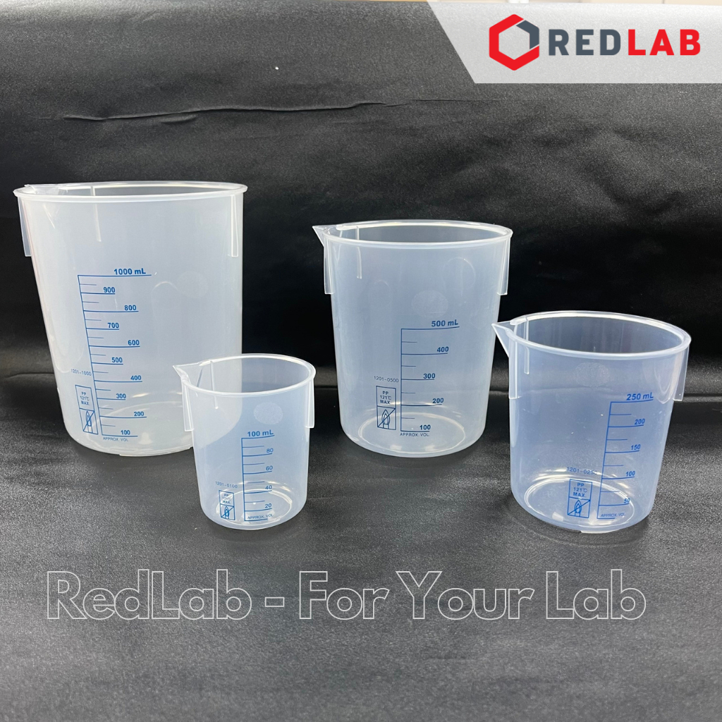 Onelab blue painted handleless PP plastic cup 50 100 250 ml, plastic ...