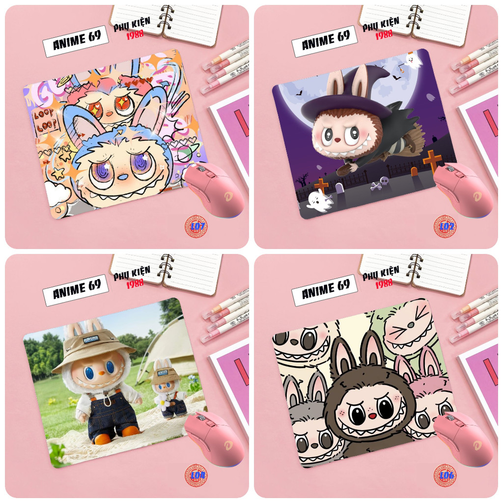Mouse pad - animation -LABUBU - border size 21x26x3 | Shopee Malaysia