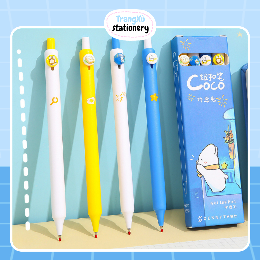 Coco Gel Ballpoint Pen Lovely Moon Watching Rabbit Zennyth Black Ink ...