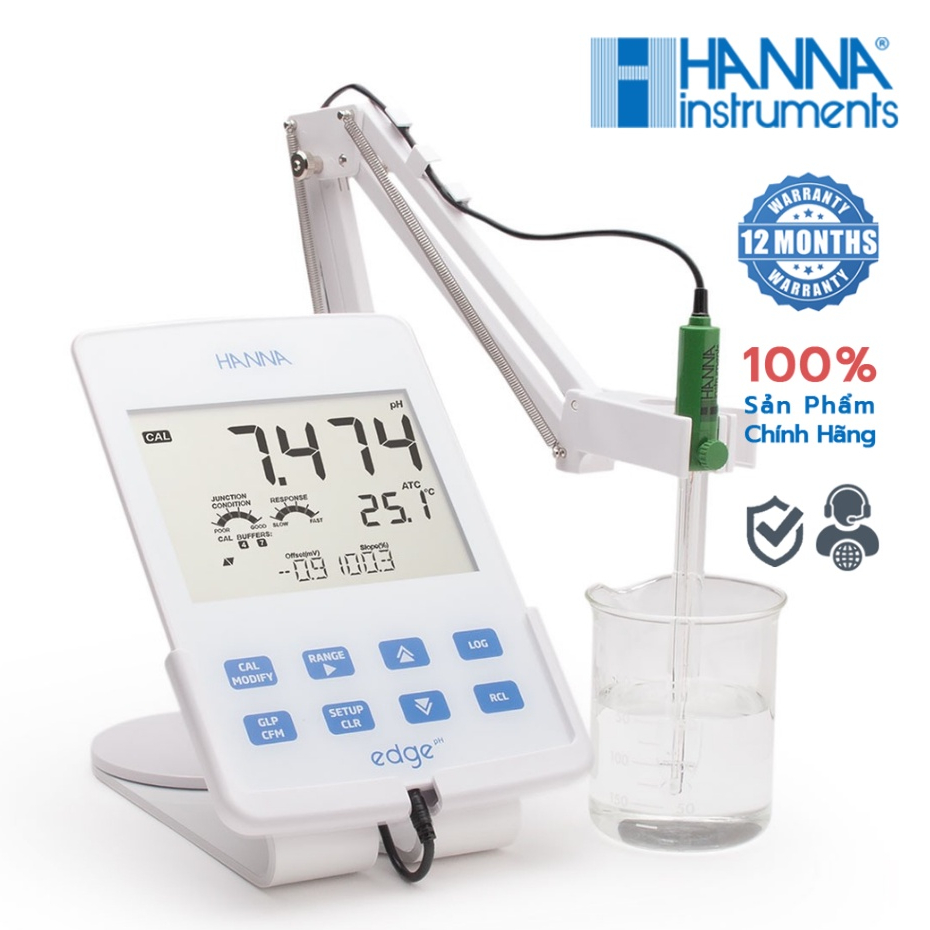 Handheld desktop pH meter Hanna HI2002-02 convenient wall-mounted ...