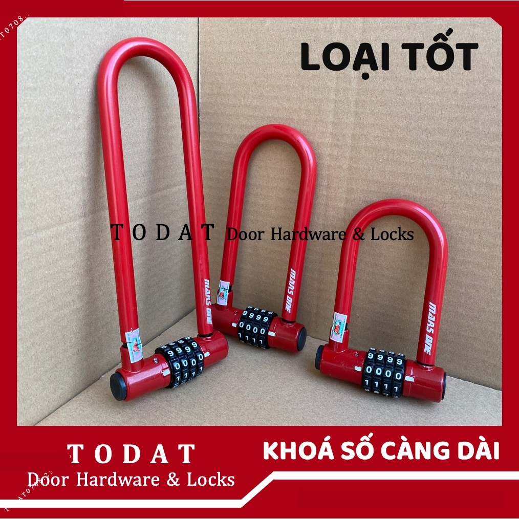 Longer U-shaped digital lock - 4-digit multi-function long-arm lock ...