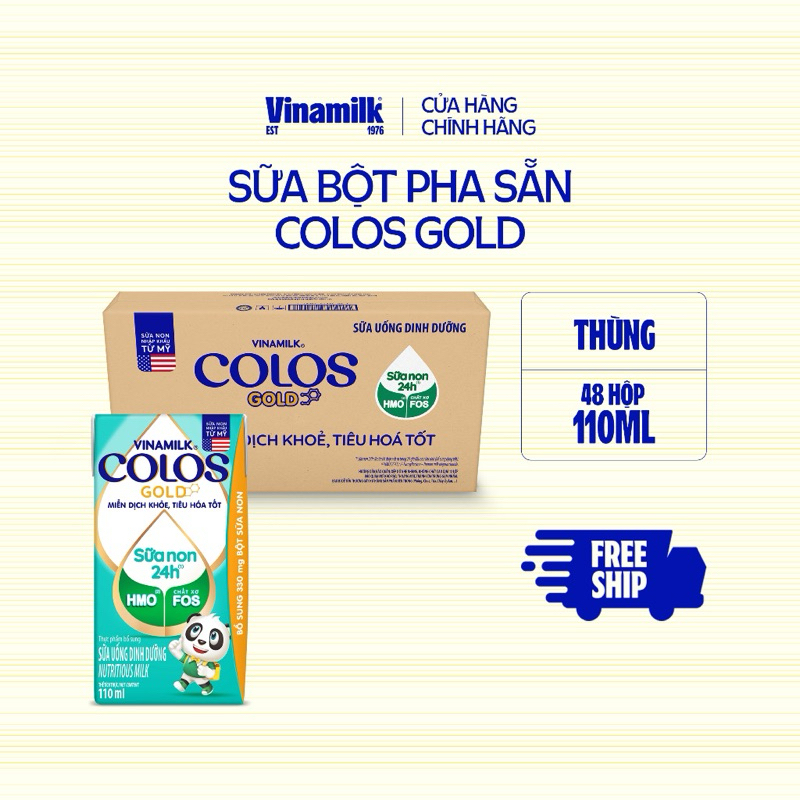 Carton of 48 boxes of Colos Gold 110 ml ready-to-drink powdered milk ...