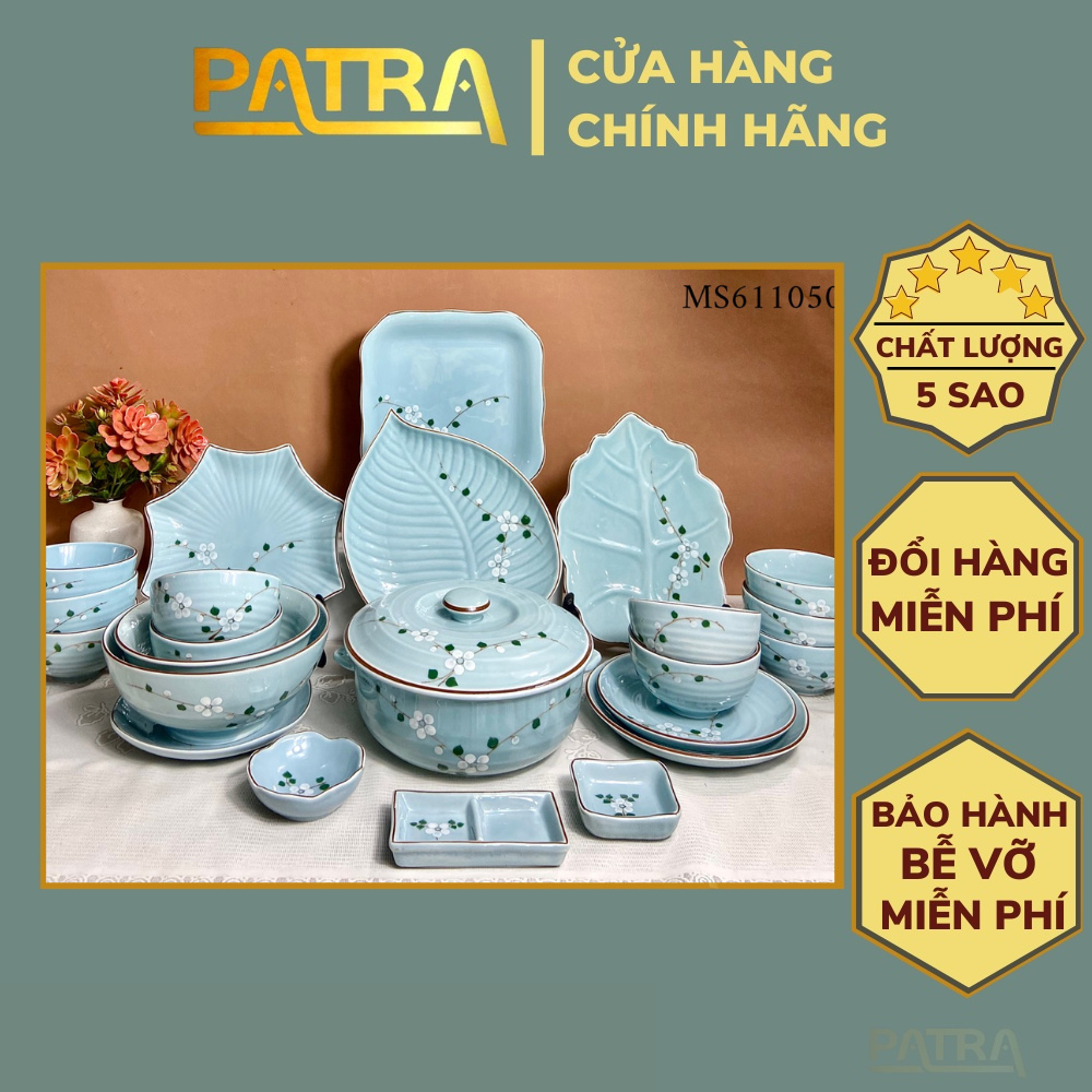 Porcelain dinnerware set, high-quality Bat Trang blue enamel rice bowl ...