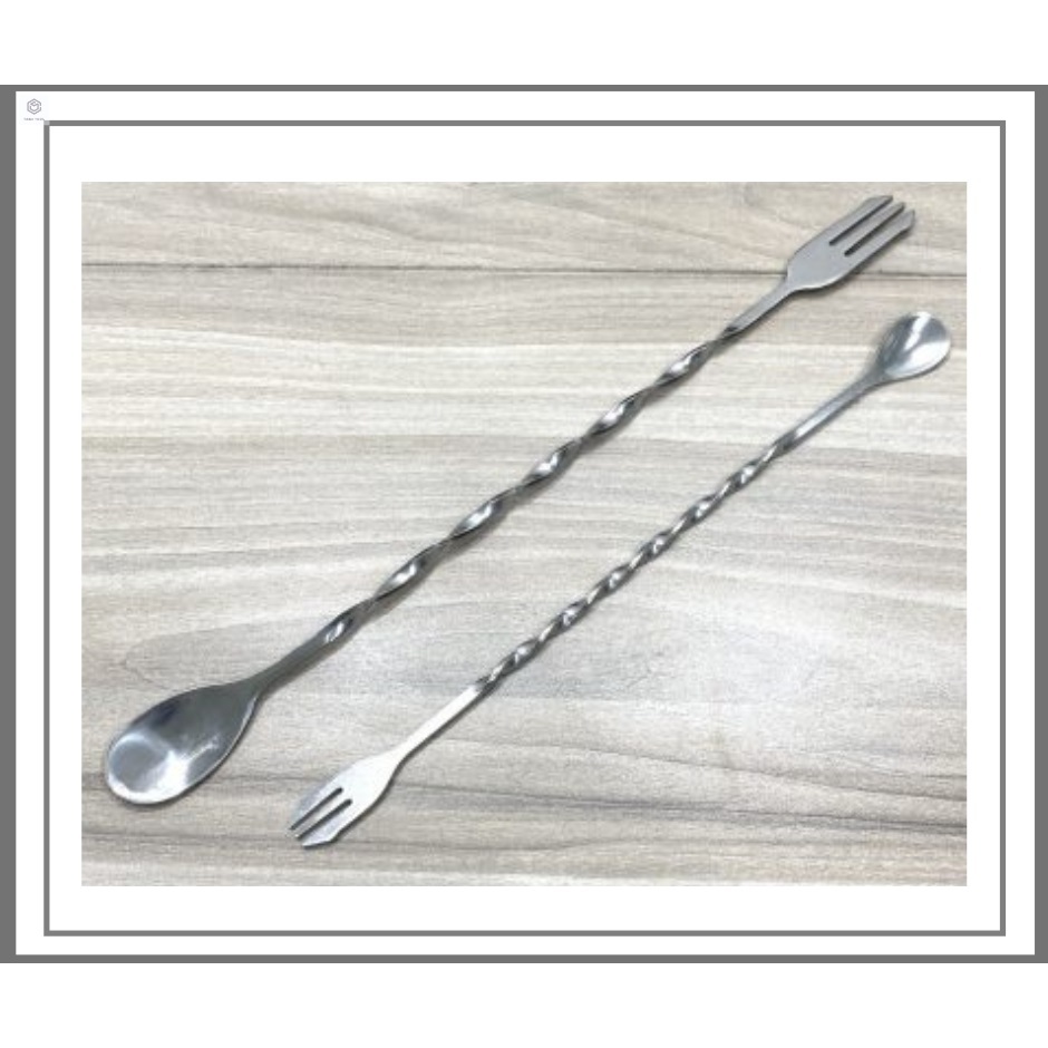 Double-ended twisted bar spoon 26cm and 32cm | Shopee Malaysia