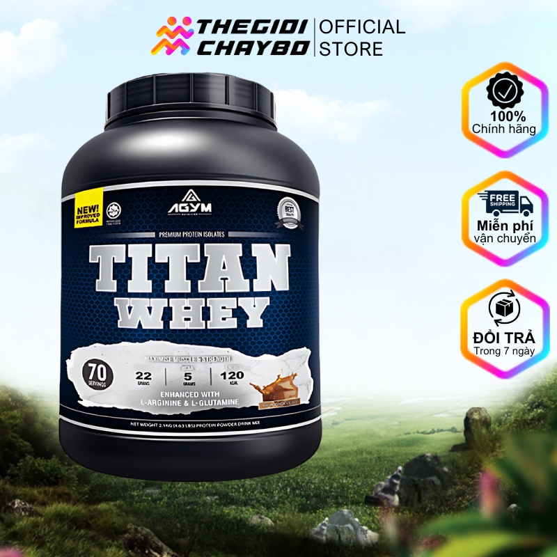 Titan Whey Protein AGYM - Nutritional milk for lean muscle gain 1Kg ...