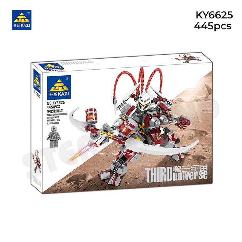 Assembling toy of Ares Universe Red Storm Robot and Sun Alpha Robot ...