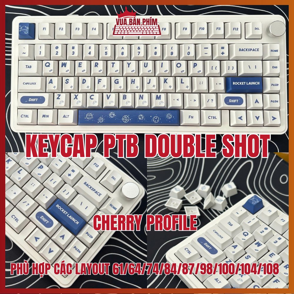 Keycap Astronaut Nasa Plastic Material pbt double shot, profile cherry ...