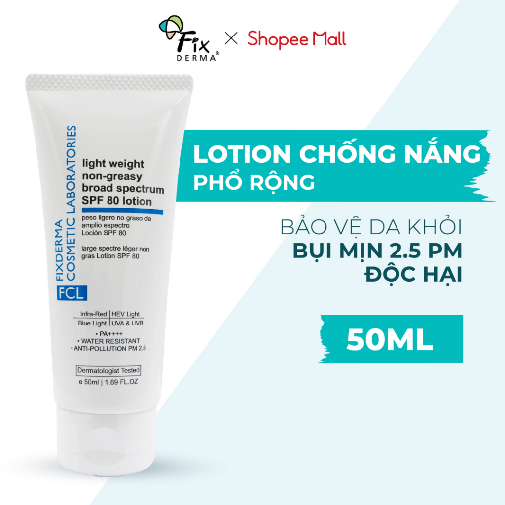Fcl Light Weight Non-Greasy Broad Spectrum SPF 80 Lotion 50ml | Shopee ...