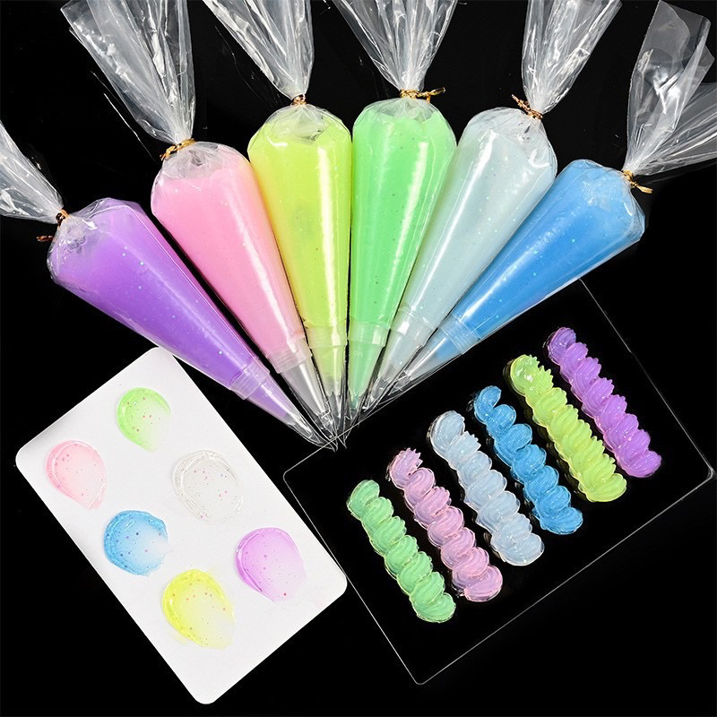 Transparent emulsion glue in 50g squeeze bag (with icing nozzle ...