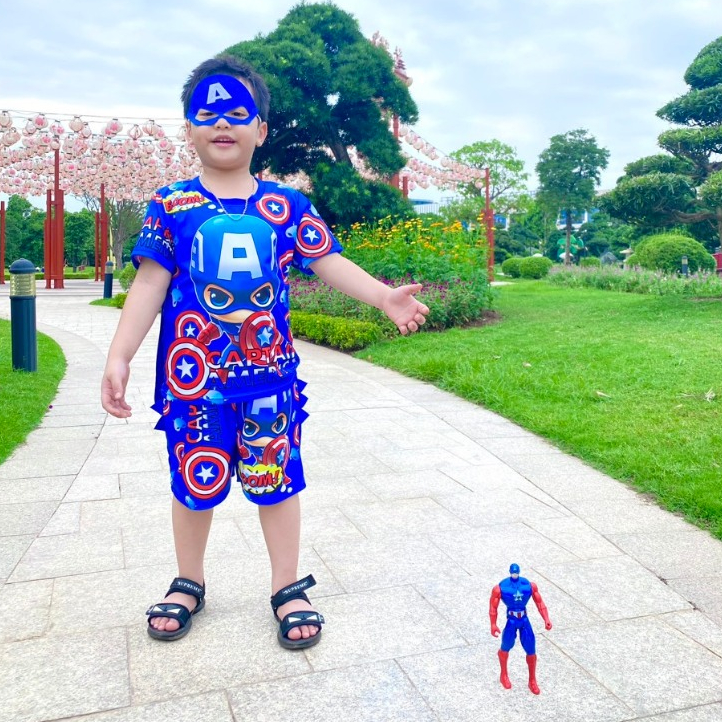 Superhero clothes for boys with flying wings printed with the image of ...