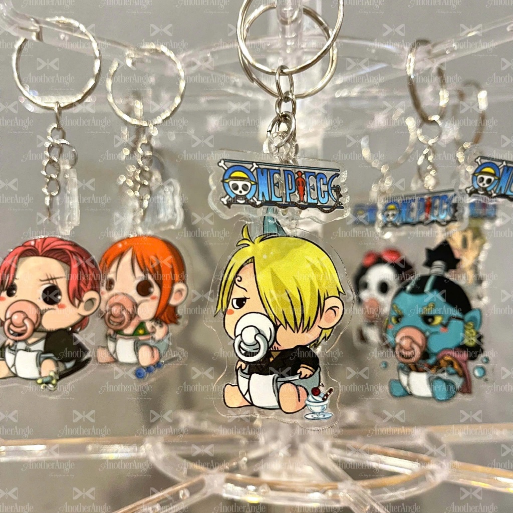 One piece Key Chain Pirate Luffy Pirate Island And One piece Characters ...