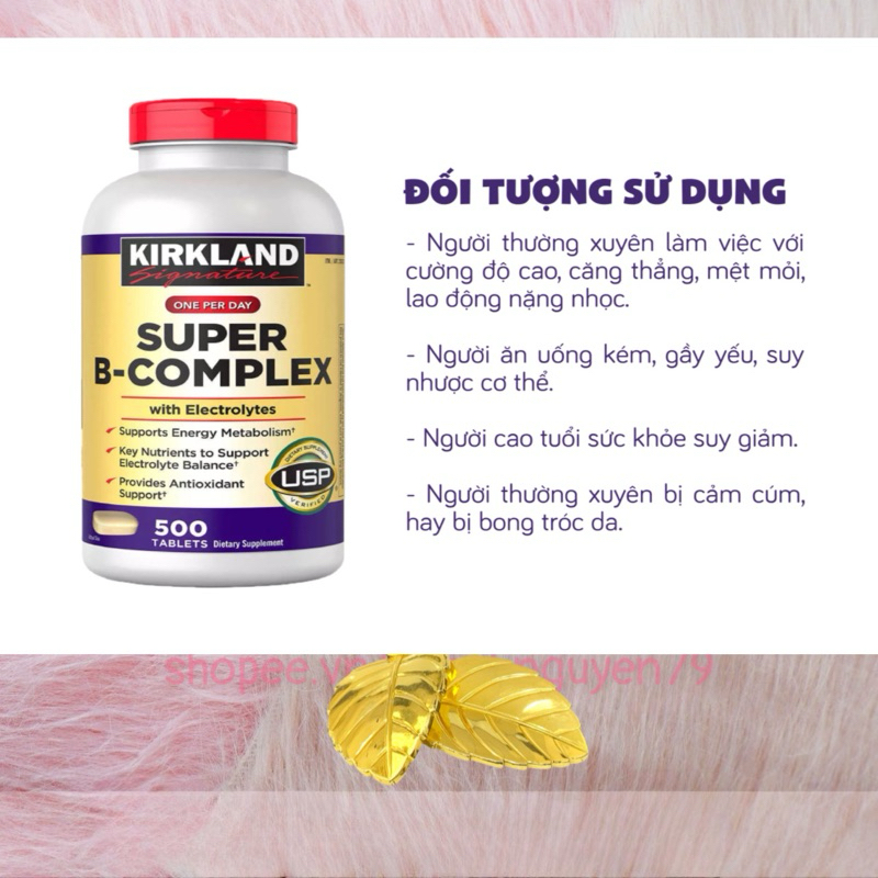 Super B Complex With Electrolytes Kirkland Multivitamin B Oral Tablet 3057