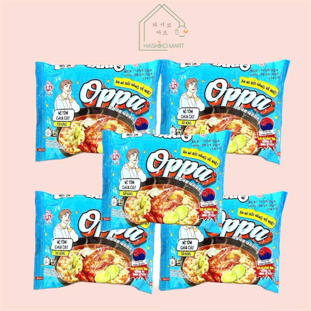 Lot OF 5 PACKAGES OF OPPA OTTOGI SPICY AND SURGERY SHRIMP NOODLES 65G ...