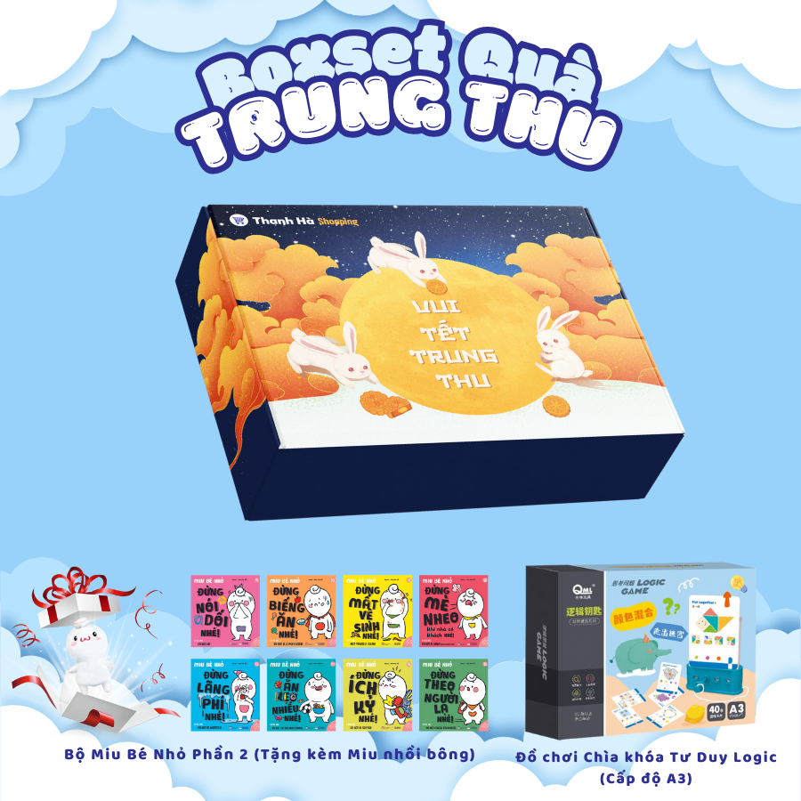 Mid-autumn Gift Box: Small Miu Part 2 + Logic Think Key Level A3 (For Children From 3-6 Years ...
