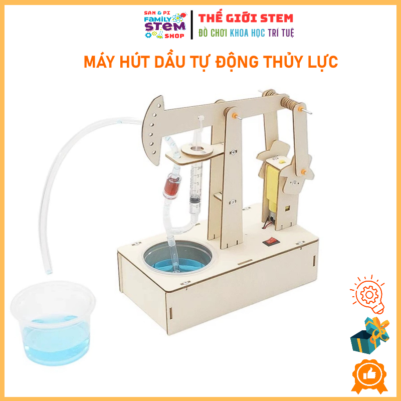 [Hydraulic Stamp] Automatic Oil Suction Pump, Hydraulic. Wooden toys ...