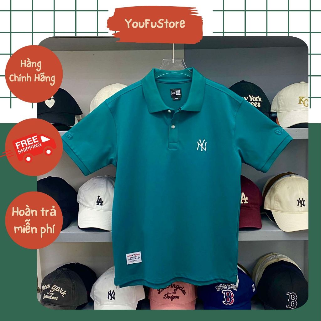 (Auth) Genuine New Era Ny Green Polo Shirt | Youfu Store | Shopee Malaysia