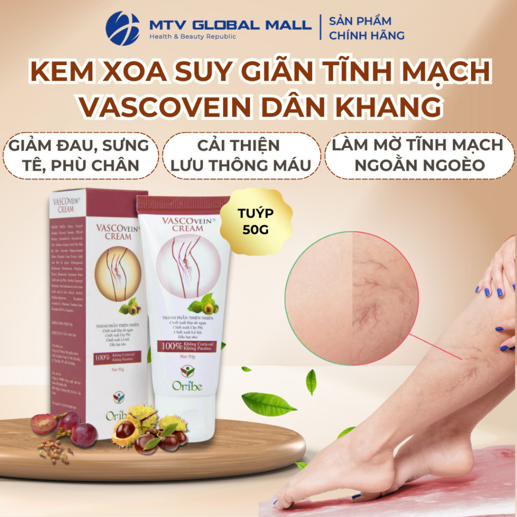 Varicose Veins Cream Helps Relieve Pain and Swelling of Legs Vascovein ...