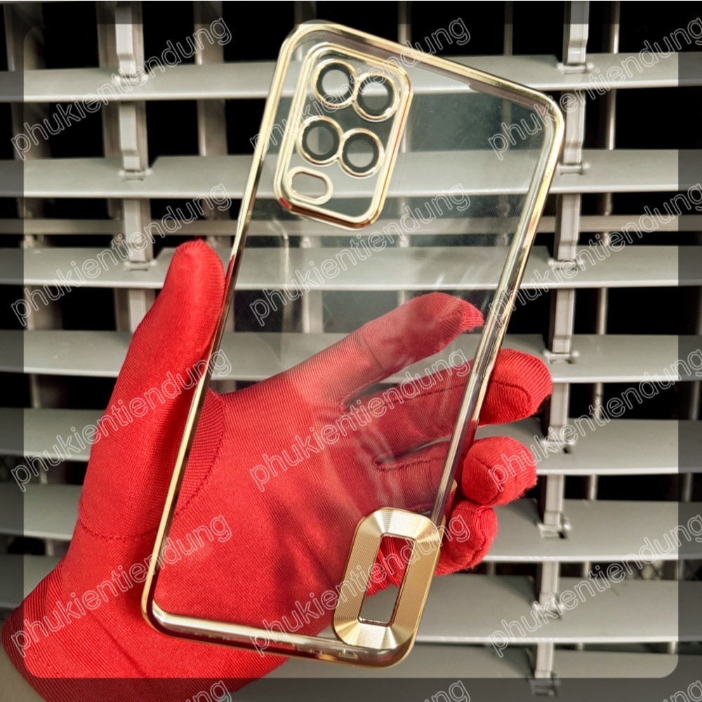 Oppo A54 4G Flexible Case In Super Beautiful Gold Border Open Logo With ...