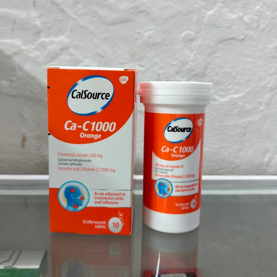 [GENUINE] Calsource Ca-C1000 Orange effervescent tablets, tube of 10 ...
