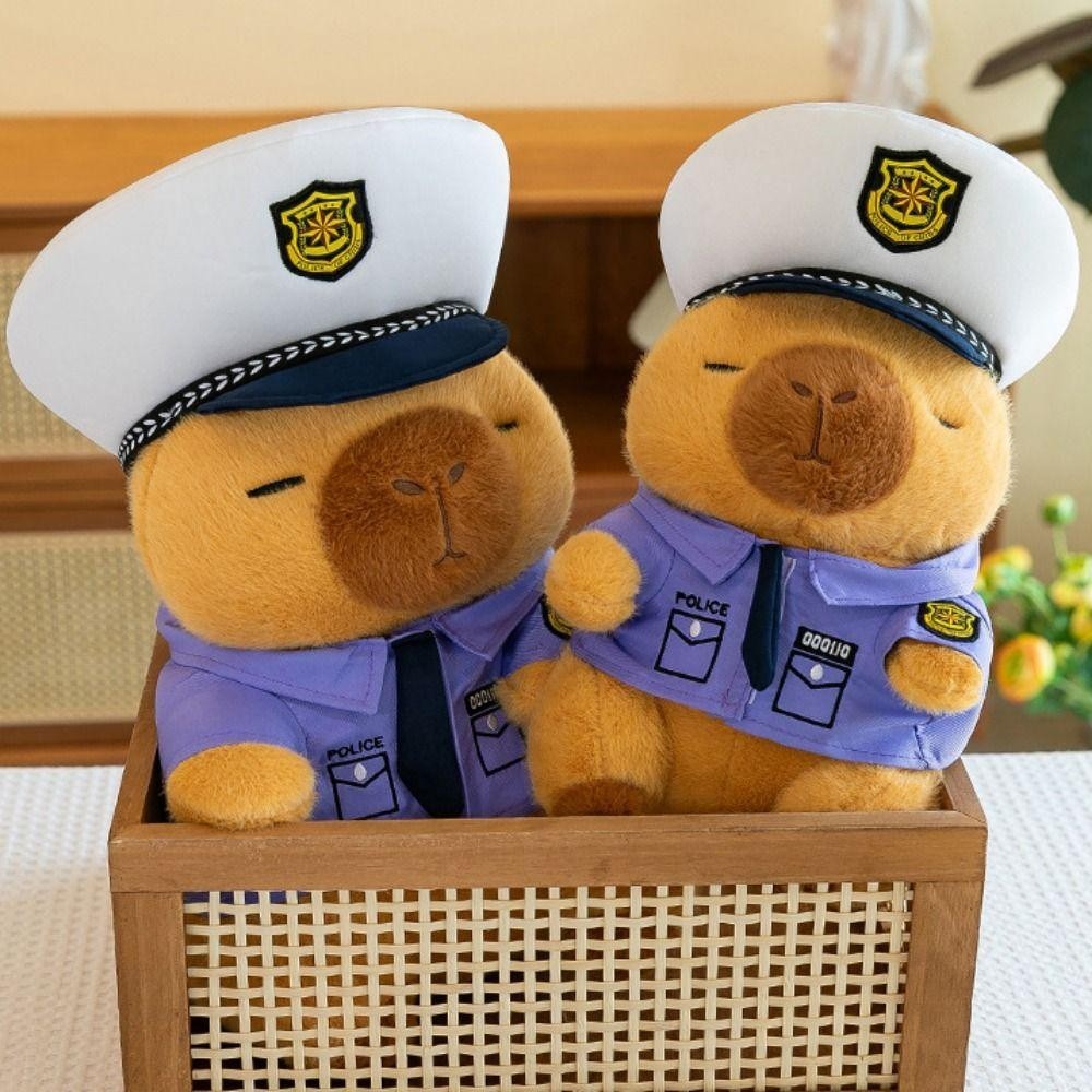WILLISME Police Capybara Doll, Capybara Simulation Capybara Ornaments ...