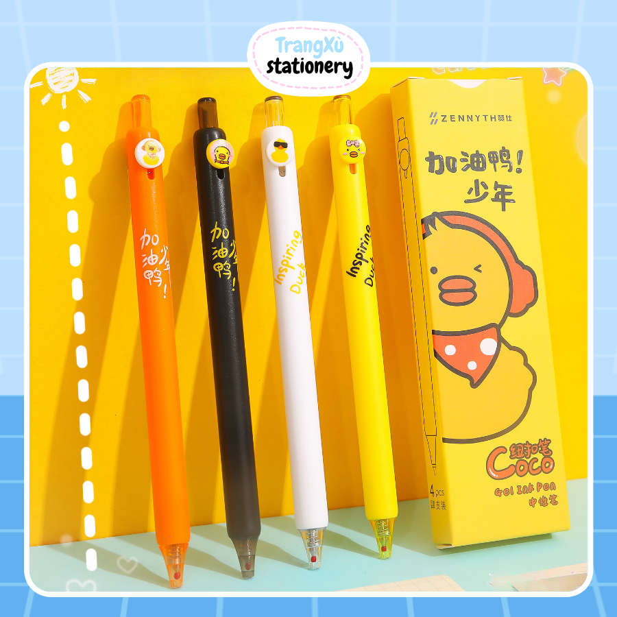 CoCo Zennyth Yellow Duck Black Ink Gel Ballpoint Pen Lovely 0.5mm Nib ...