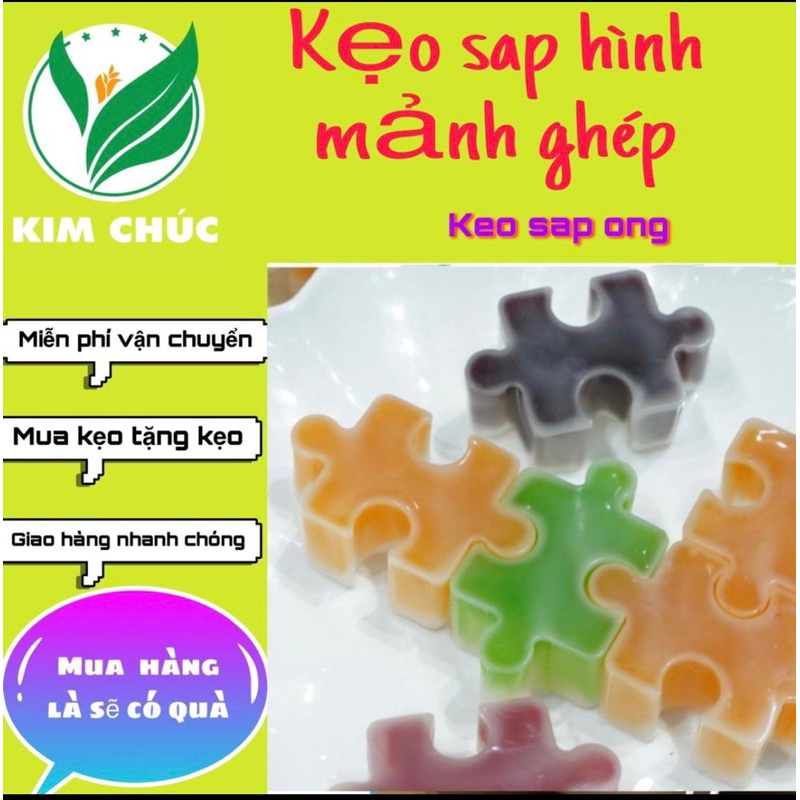 Fruit-filled beeswax candy in the shape of a puzzle piece | Shopee Malaysia