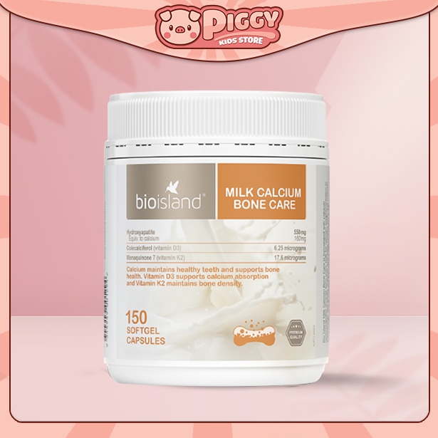 Organic Milk Calcium 150 tablets Bioisland Milk Calcium Bone Care ...