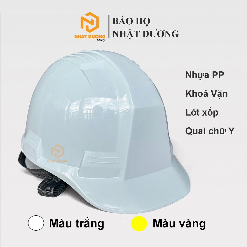 White labor safety helmet N04 with screw lock, engineer and worker hat ...