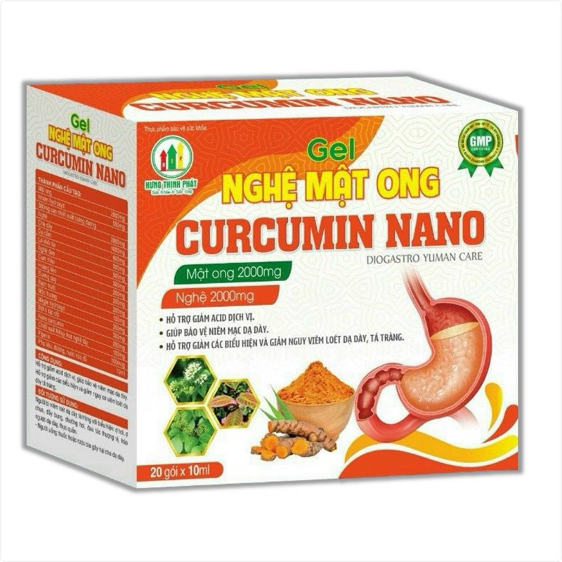 Curcumin NANO Honey Turmeric Gel - Supports Reducing Stomach Ulcers, Reduces Belching, Reduces ...