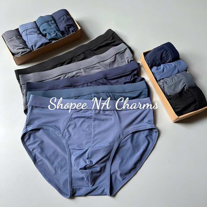 Box of 4 Men's Cross Briefs, 4-Way Stretch Cold Elastic, Men's Triangle ...