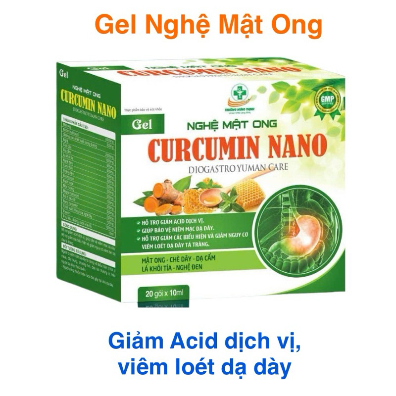 Curcumin NANO Honey Turmeric Gel - Supports Reducing Stomach Ulcers, Reduces Belching, Reduces ...