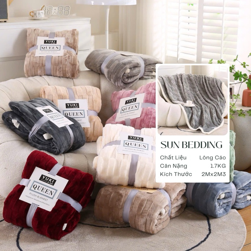 Yuki Brand Fox Fur Blanket 1,7kg (2mx2m3), with full label standard l1 (with real photos) fleece ...