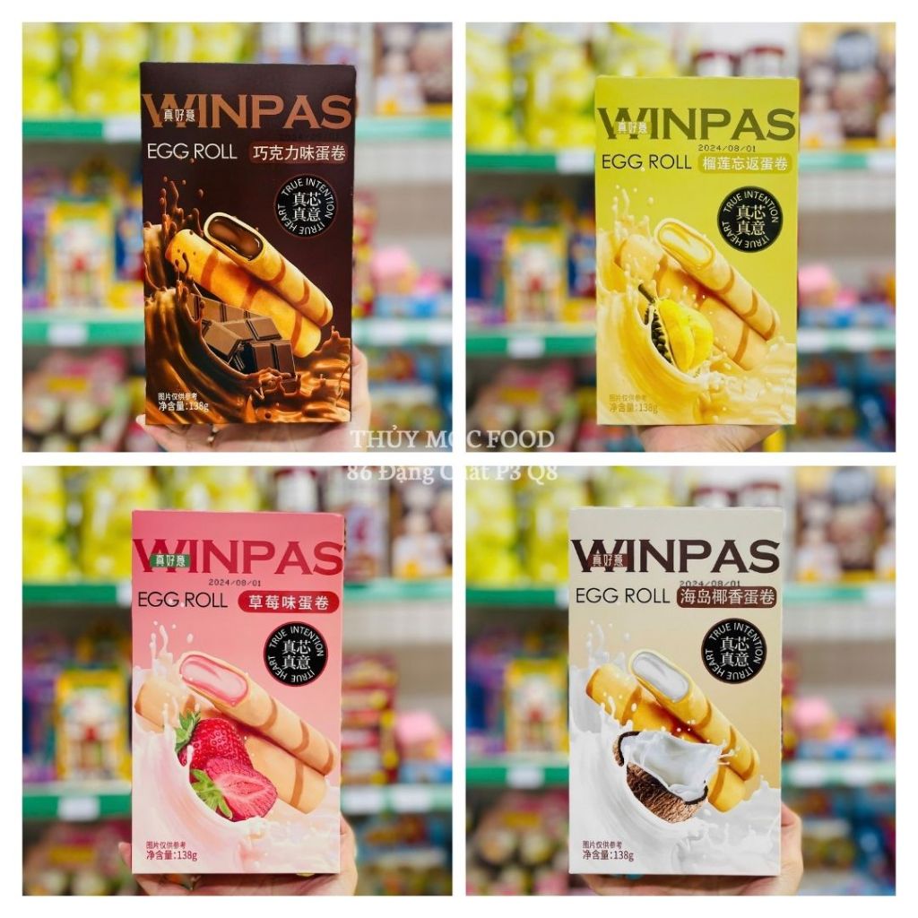 Winpas EGG ROLL Crispy Cinnamon Cake with Cream Filling 4 Flavors ...