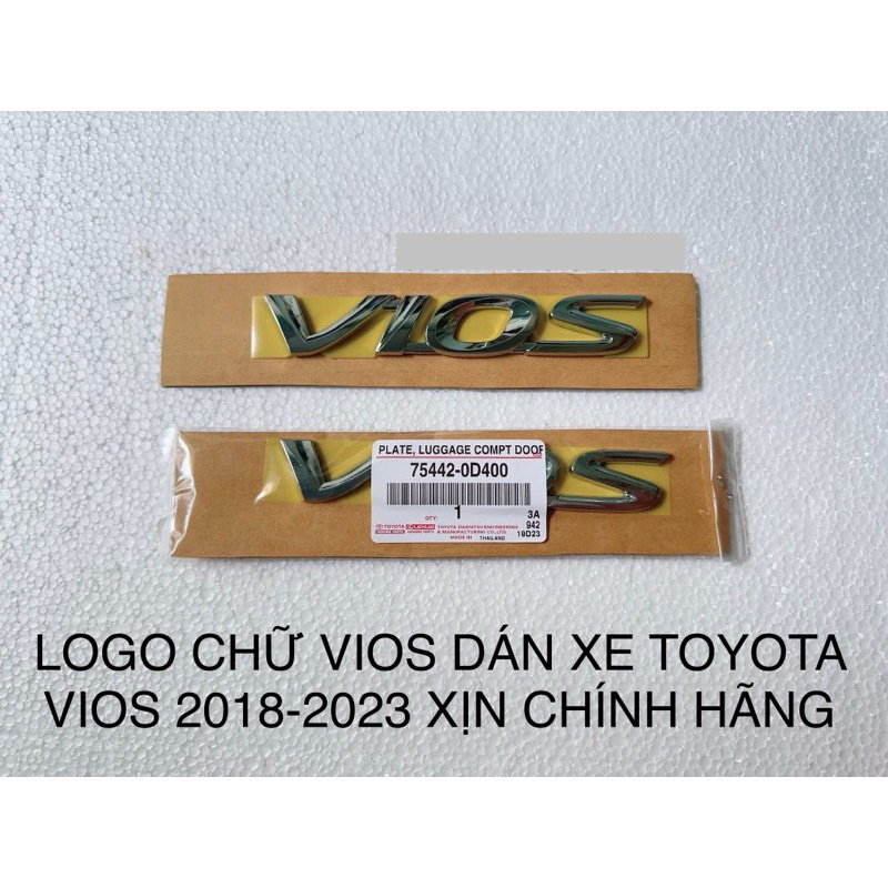 Genuine GENUINE VIOS STICKER FOR TOYOTA VIOS YARIS 2018-2023 | Shopee ...