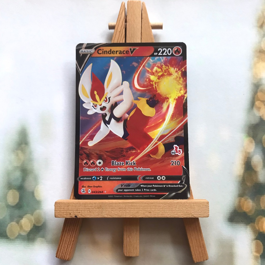 Pokemon Cinderace V 043 / 264 Card - Battle Academy Box Set 2022 Deck ...