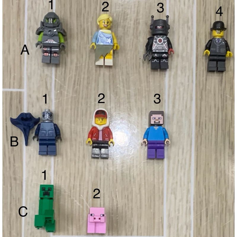 Lego minifigures Genuine mini series And minecraft Characters | Shopee ...
