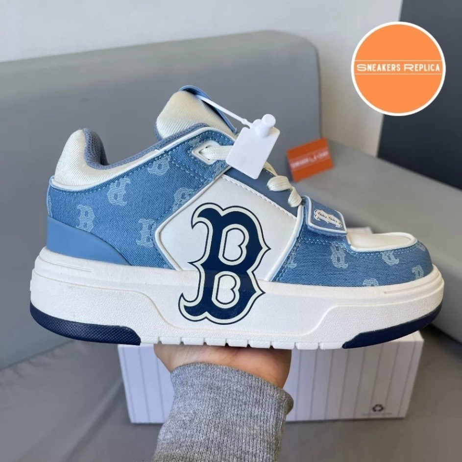 Mlb Chunky shoes with glued straps, blue high-neck B-shaped liner mlb ...