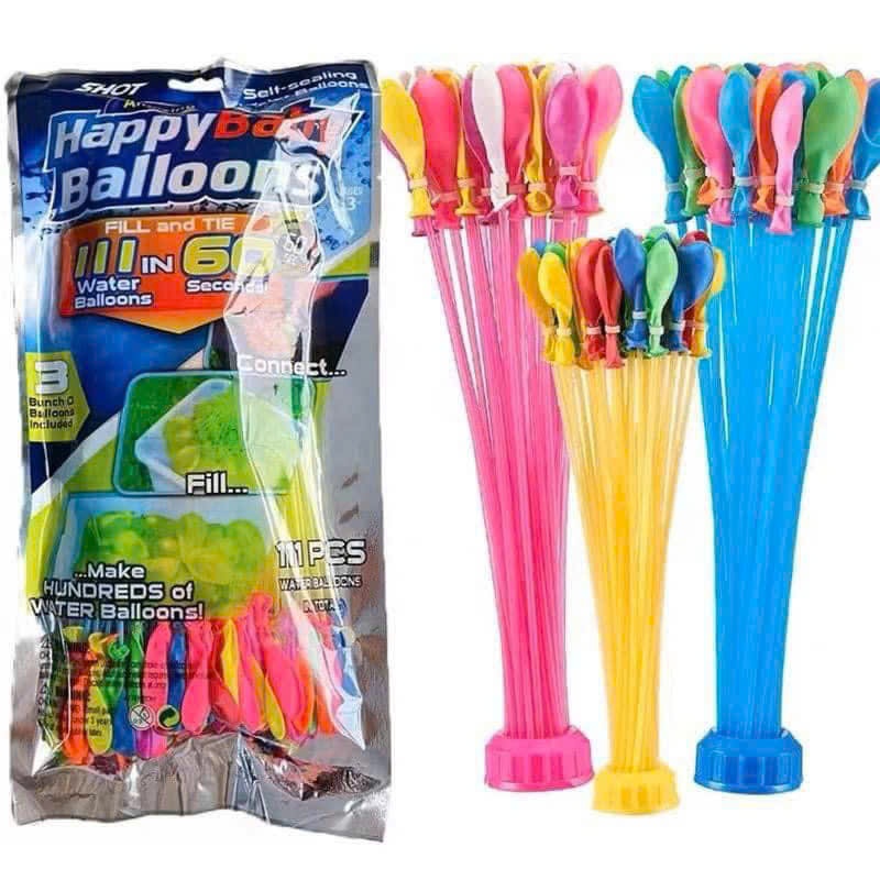 111 water balloons with 3 bunches, cluster water balloons, water ...