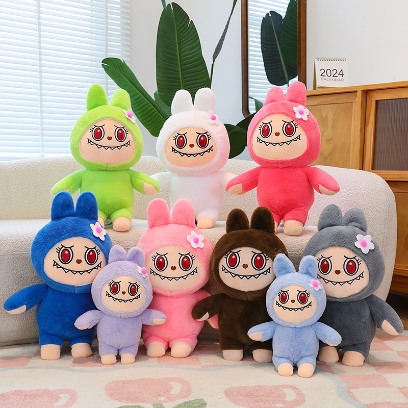 Flower rabbit labubu teddy bear. Yolo high-end Guangzhou standing ...