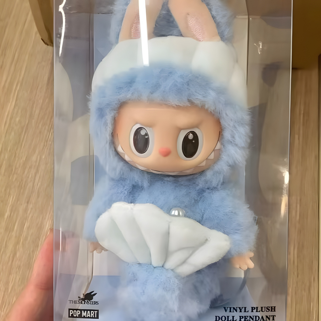 Labubu hide and seek model - fishtail labubu - plush doll pendant ...