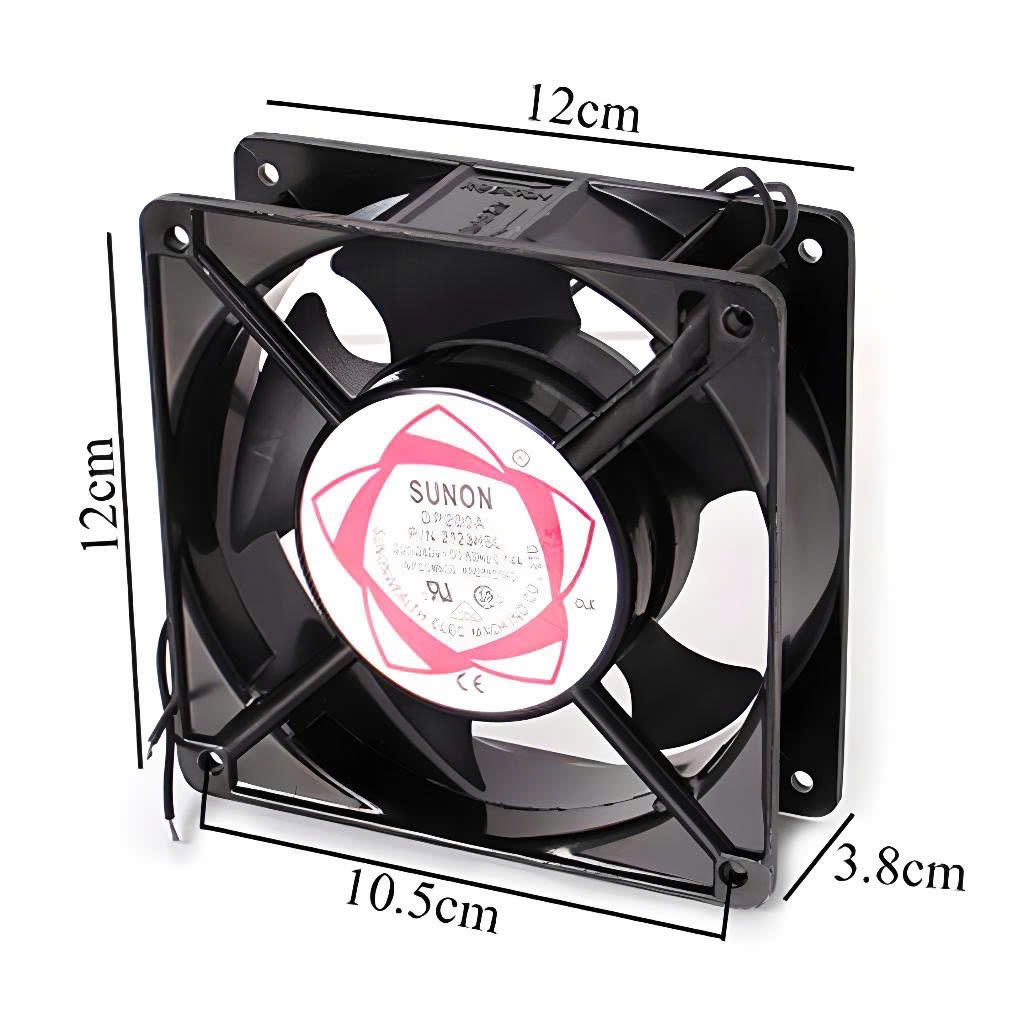 Sunon DP200A 220V 12x12x4cm 0.14A radiator fan, exhaust fan, metal body, high quality Taiwanese ...
