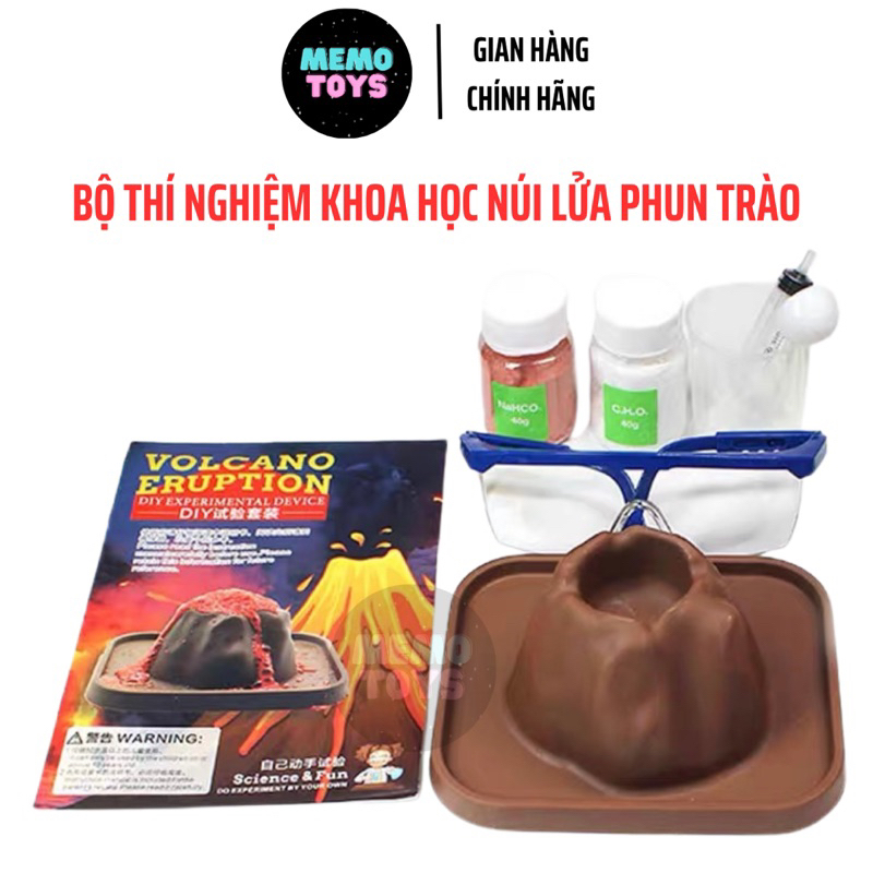 Steam volcanic eruption experiment for children. Full kit of supplies ...