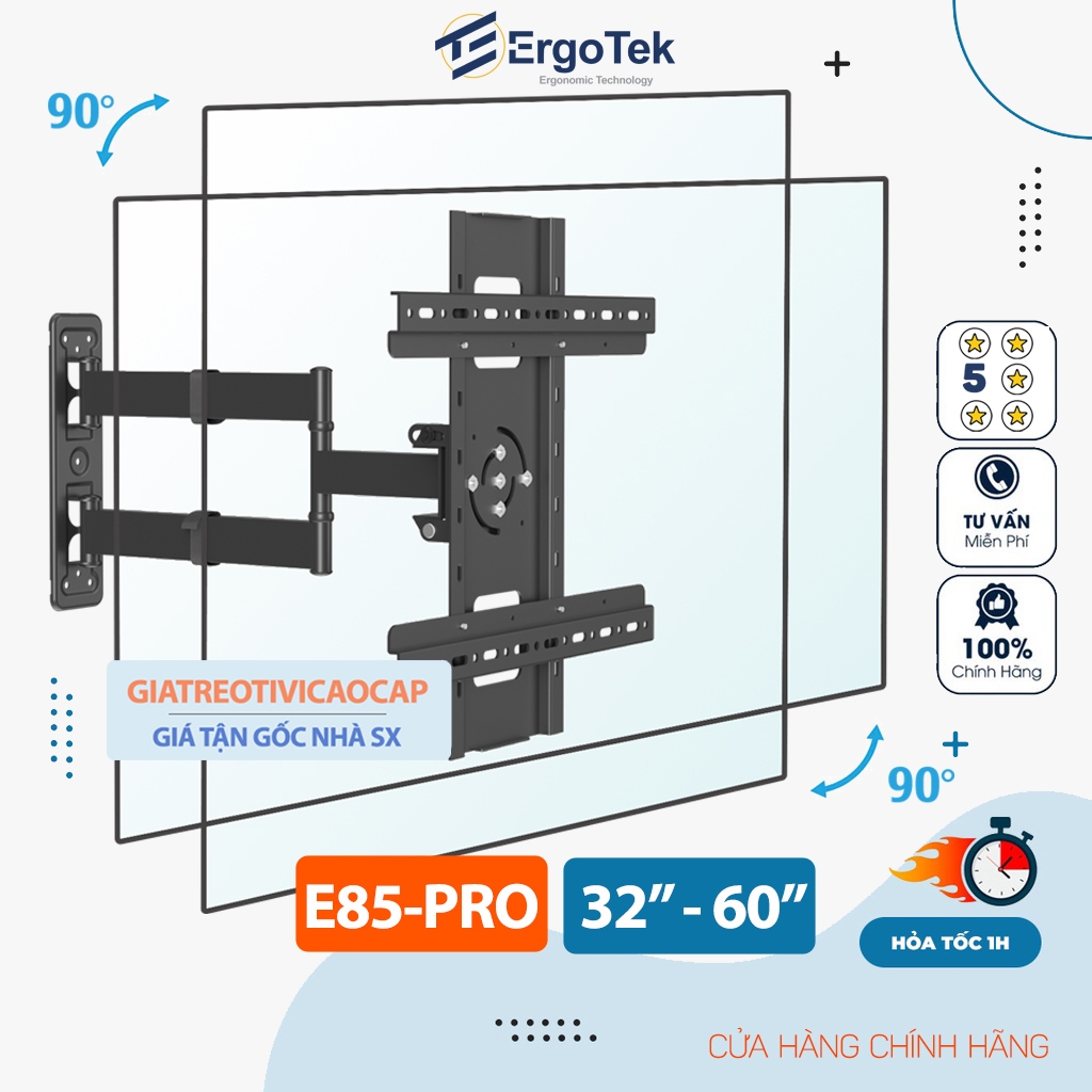 Ergotek E85 PRO 32 - 60 Inch Multifunctional TV Mount - Rotating Angle ...