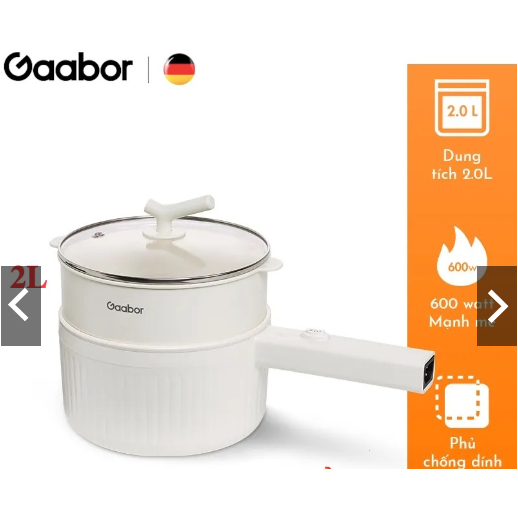 Gaabor 2L multi-function electric pot, non-stick stone pattern with ...