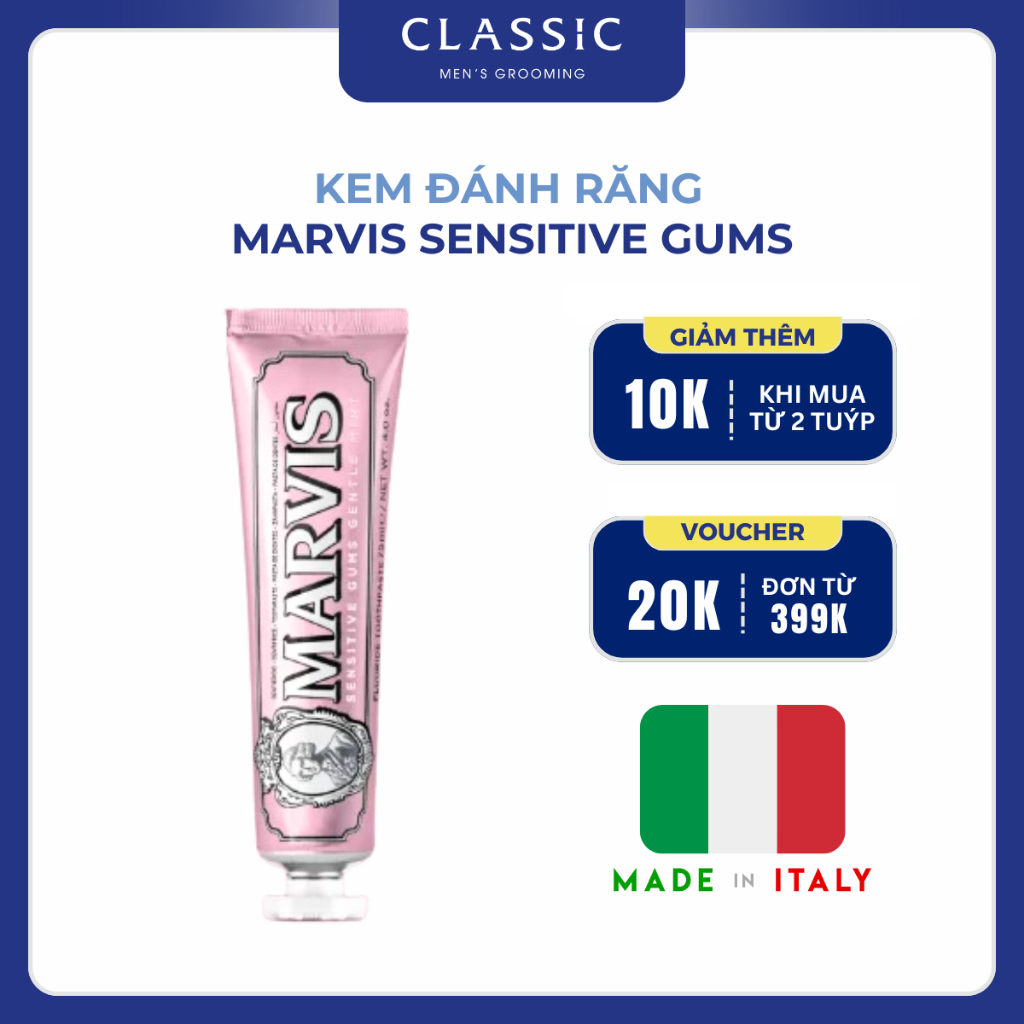 Marvis Sensitive Gums Gentle Mint Toothpaste | Shopee Malaysia