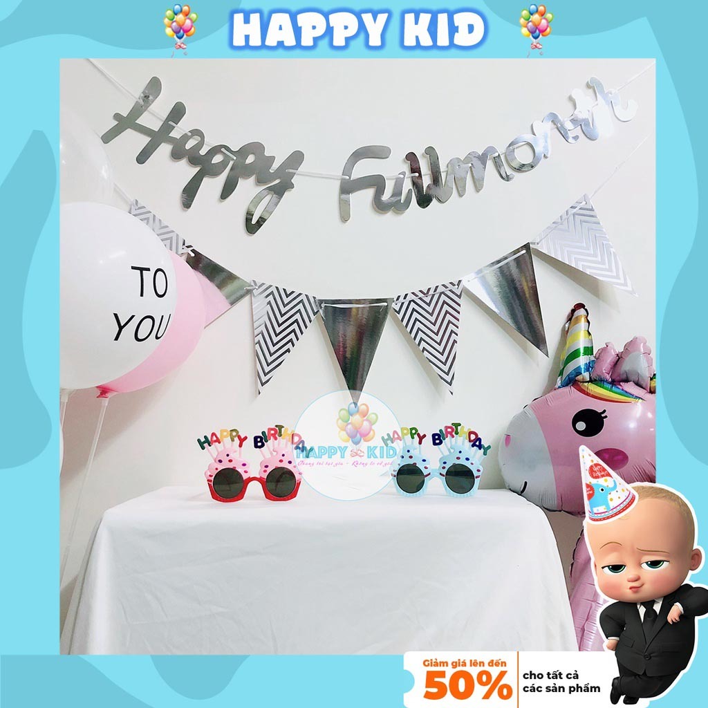 Happy Full Month letter string laminated to decorate the Full Month of ...