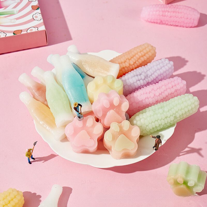 500g Fruit Wax Candy in Many Shapes, Beeswax Candy with Melting Syrup ...