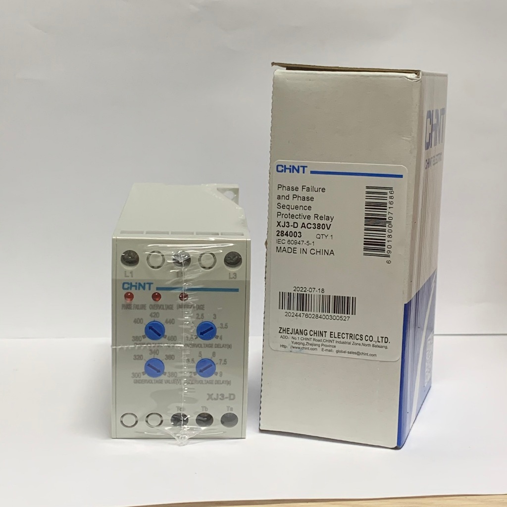 CHINT XJ3-D protection relay protects against phase loss, protects high ...